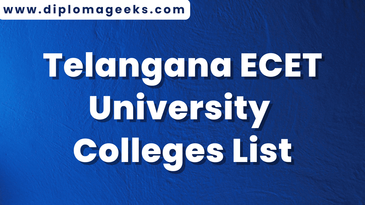 Telangana ECET Universities List