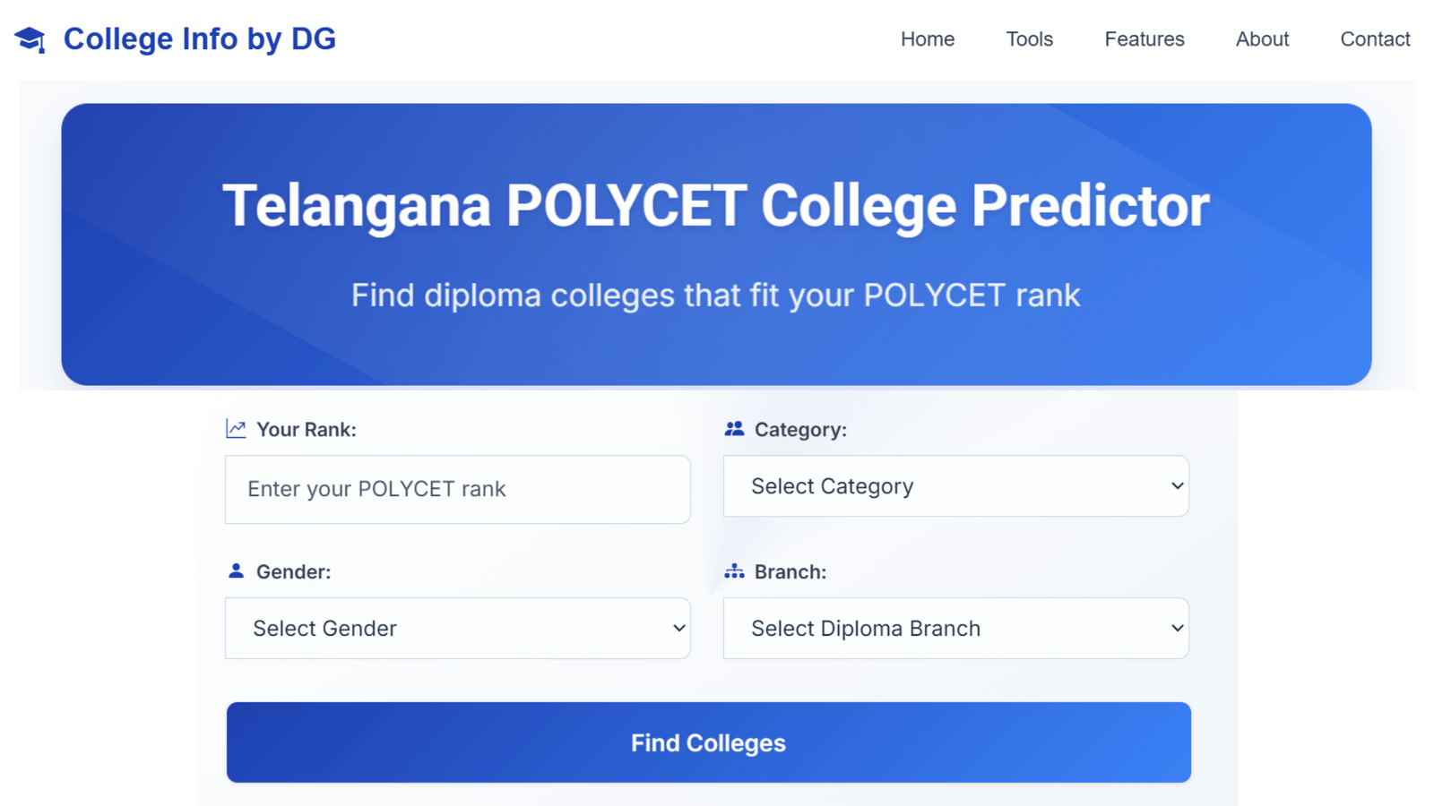 Telangana POLYCET College Predictor 2025